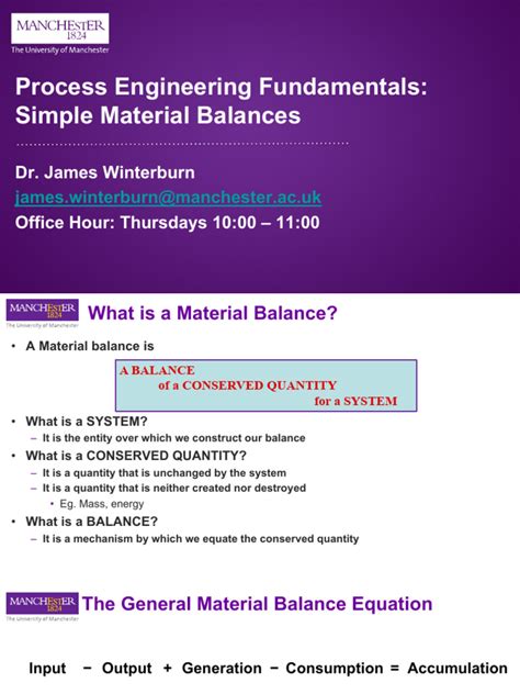 Bb L3 Simple Material Balances 14 10 20 Pdf Equations System