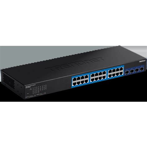28 Port Web Smart Switch With 24 X Gigabit Ports And 4 X 10g Sfp Slots Managed Switch