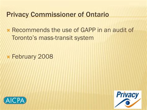 Ppt Reducing Privacy Risks With The Aicpas Generally Accepted Privacy Principles Powerpoint