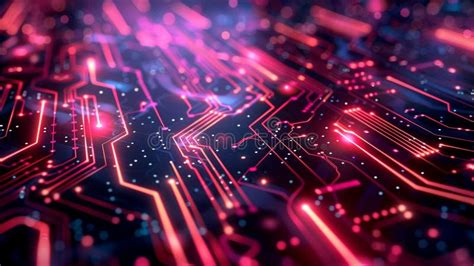 Glowing Circuit Board Close Up Stock Illustration Illustration Of Data Pattern 325301050