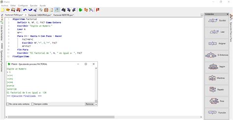 Factorial De Un Numero En PSeInt