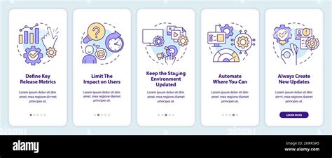 Release Management Best Practices Onboarding Mobile App Screen Stock