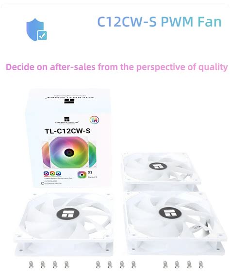 Thermalright Tl C Cw S White Argb Chassis Fan Cpu Fan Mm Case Fan Cooler Fan Pin Pwm Silent