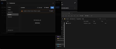 Unity License Doesnt Appear When I Reset My Comp Runity3d