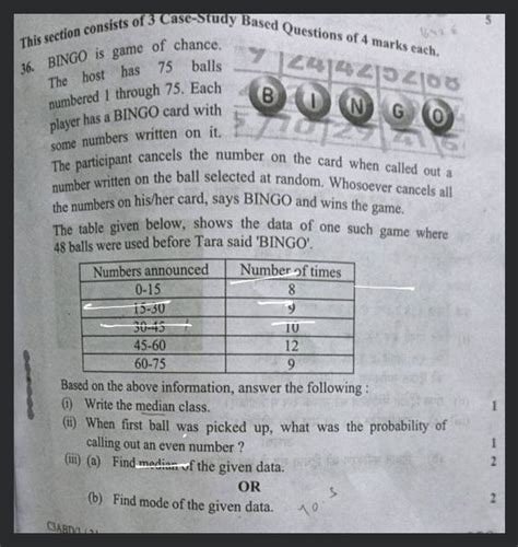 This Section Consists Of Case Study Based Questions Of Marks Each M