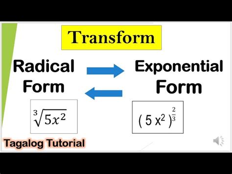 Radical To Exponential Form