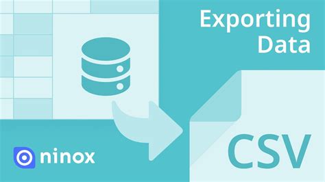 Exporting Data Basics 6 Ninox Tutorials Youtube