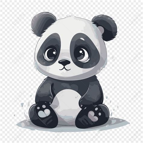 귀여운 팬더 벡터만화상표클립 아트 Png 일러스트 무료 다운로드 Lovepik