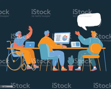 작업 테이블 앞에 서 슈퍼 히어로 의상을 입고 젊은 여성의 벡터 그림과 그녀의 손에 아이와 부엌 세트 장애인에 대한 스톡 벡터