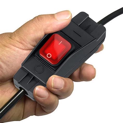 Thinkstar Inline Cord Switch 4pcs 16a 110v Heavy Duty Waterproof Inline Switch Inline Power