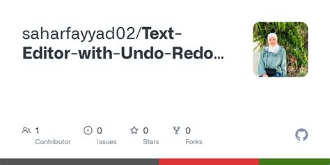 github saharfayyad02 text editor with undo redo functionalities using stack