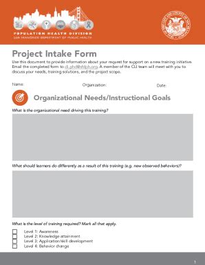 Fillable Online Project Intake Form Best Practices Including Examples Fax Email Print PdfFiller