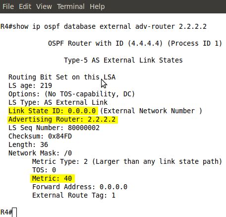 Hacking Cisco Lab OSPF Default Routing