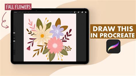 Draw With Me Cute Fall Flowers In Procreate Procreate Drawing Tutorial🌸 Youtube