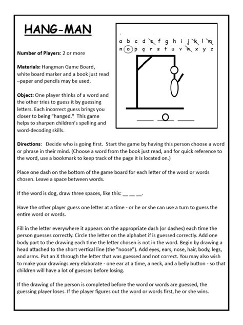 hangman pdf