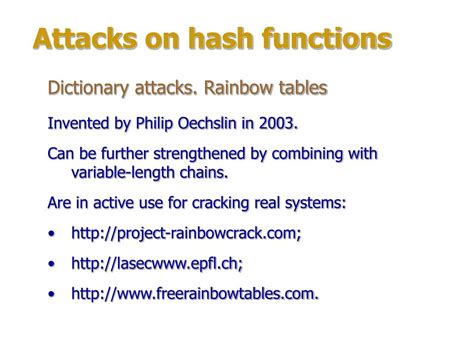 Ppt Sha Hash Functions History And Current State Powerpoint Presentation Id196723