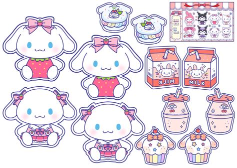 Eng 🌈산리오 랜덤 말랑이 만들기🌈 🍨무료 도안공유🍨 종이구관 그리는법 쉬운 만들기 페이퍼 크래프트 미니어쳐 종이인형