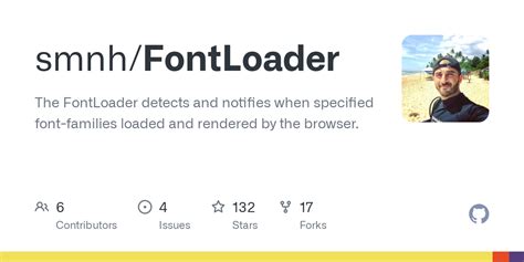 Github Smnhfontloader The Fontloader Detects And Notifies When Specified Font Families