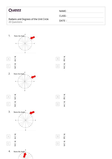 50 Radians And Degrees Worksheets For 12th Class On Quizizz Free