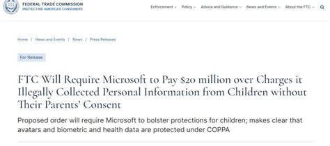 【主机游戏】xbox非法收集儿童信息 Ftc罚没微软两千万美元 3楼猫
