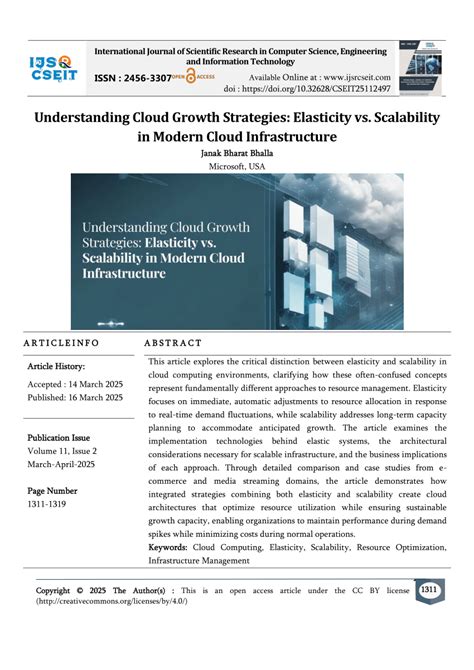 Pdf Understanding Cloud Growth Strategies Elasticity Vs Scalability