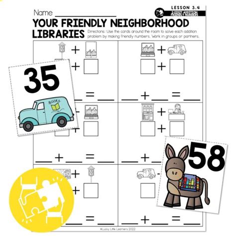 Lucky To Learn Math 2 Digit Addition Friendly Numbers Lesson 3 4 Collaboration Your
