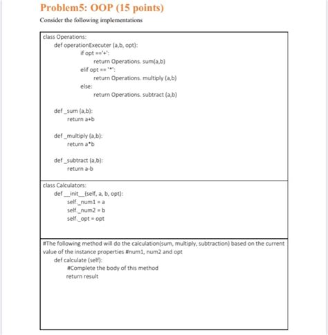 Solved Problem5 Oop 15 Points Consider The Following