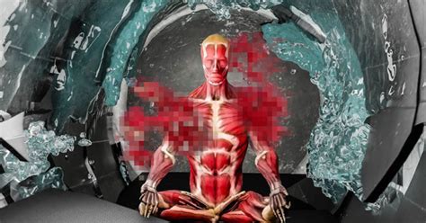 Анимација Човечкото тело при имплозија Кајгана