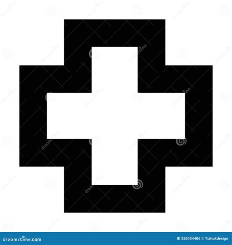 Cross Symbol Shape Vector Icon For Creative Graphic Design Ui Element Stock Vector