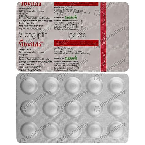 Buy Ibvilda 50 Mg Tablet 15 Online At Flat 18 Off Pharmeasy