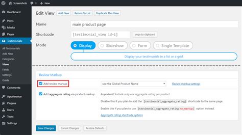 Using Review Markup Strong Testimonials