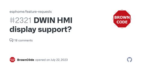Dwin Hmi Display Support · Issue 2321 · Esphomefeature Requests · Github