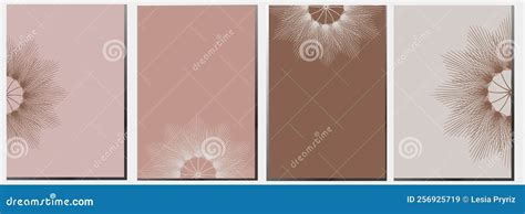 Vector Set Of Abstract Backgrounds In Minimal Trendy Stock Vector Illustration Of Circle