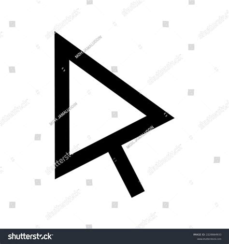 Cursor Icon Template Design Black White Stock Vector Royalty Free 2229064933 Shutterstock