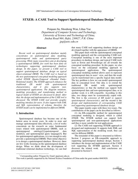 Pdf Stxer A Case Tool To Support Spatiotemporal Database Design