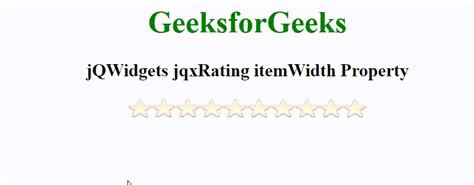 Jqwidgets Jqxrating Itemwidth 属性 码农参考