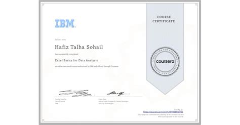 Syed Talha Ahmed Hashmi On Linkedin Completion Certificate For Excel Basics For Data Analysis