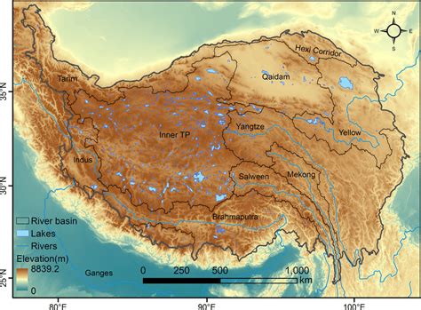 The Spatial Distribution Of Lakes On The Tibetan Plateau Download