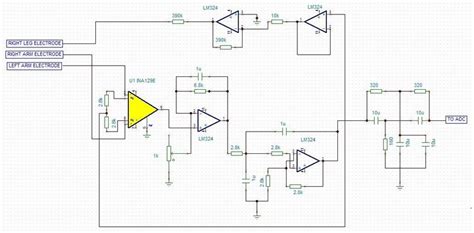 Ecg Signal Conditioning Circuit Ecg Leads I Ii And Iii Are Placed On Download Scientific