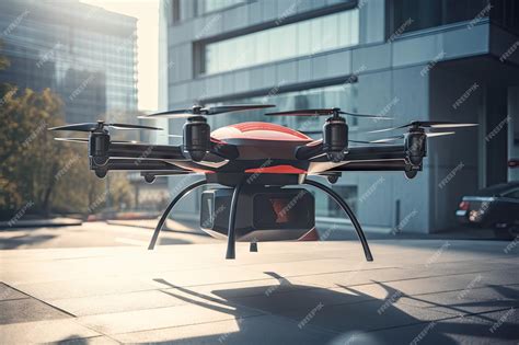 Premium Ai Image Autonomous Drone Delivering Packages At The Speed Of