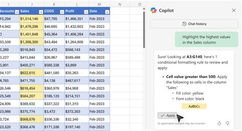 Highlight Sort And Filter Your Data With Copilot In Excel Microsoft Support