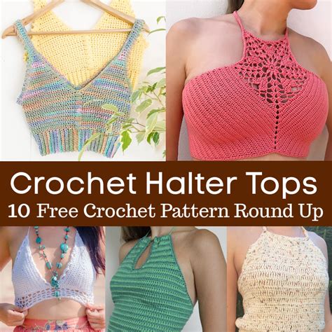 Crochet Halter Tops Free Crochet Pattern Round Up The Purple Poncho