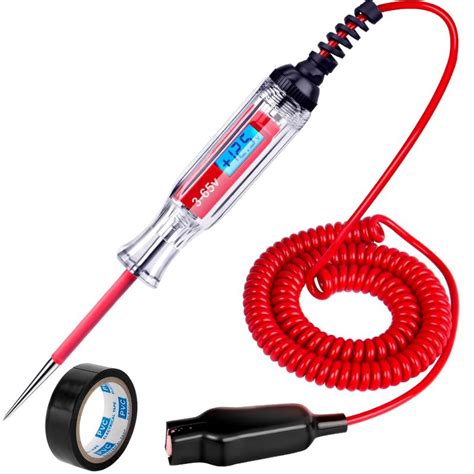 Heavy Duty 3 65V Backlit Digital LCD Circuit Tester Test Light With 140 Inch Extended Spring