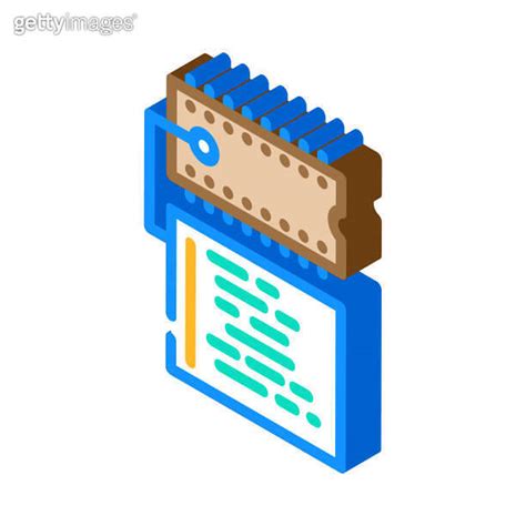 Microcontroller Programming Electronics Isometric Icon Vector
