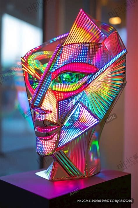 Ai创作图霓虹灯雕塑 发光艺术雕塑 霓虹灯小品雕塑 炫彩雕塑 彩色数字雕塑 霓虹灯雕塑小品 动感彩色线条雕塑 镭射元素美陈 Led雕塑 彩色雕塑艺术 参数化雕塑 霓虹灯创意造型 参数化艺术品