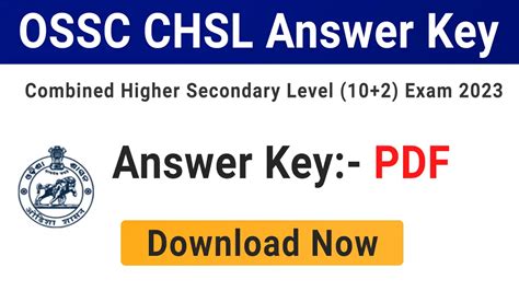 OSSC CHSL Answer Key PDF Download Link
