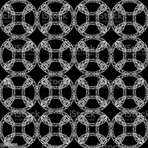 원원 패턴 흑백 벡터 기하학적 배경입니다 흑백 배경을 반복합니다 기하학적 장식품 그리스 어 스타일 추상현대 디자인 그리스 키