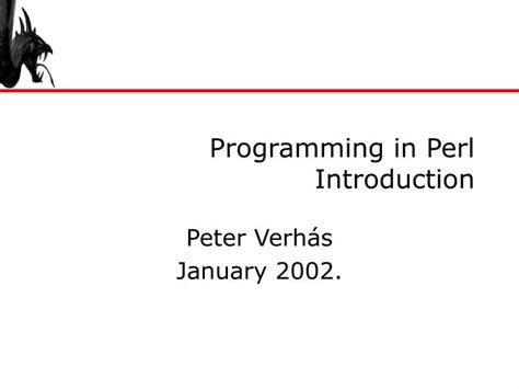 Ppt Programming In Perl Introduction Powerpoint Presentation Free