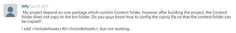 enable support for content folder with packagereference · issue 6659