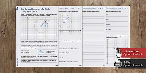 The General Equation Of A Circle Teacher Made Twinkl